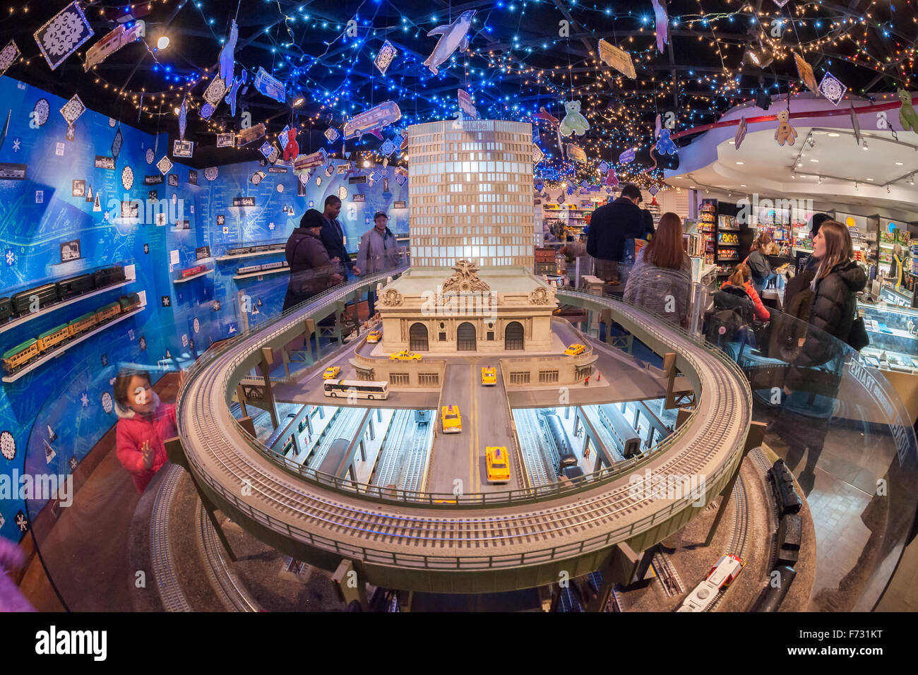 Visitors to the New York City Transit Museum in Grand Central Terminal ...