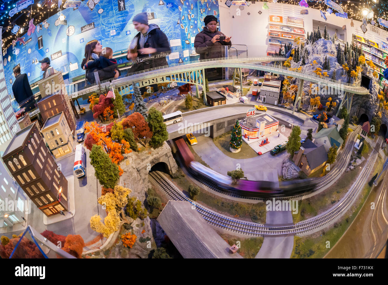 Visitors to the New York City Transit Museum in Grand Central Terminal ...