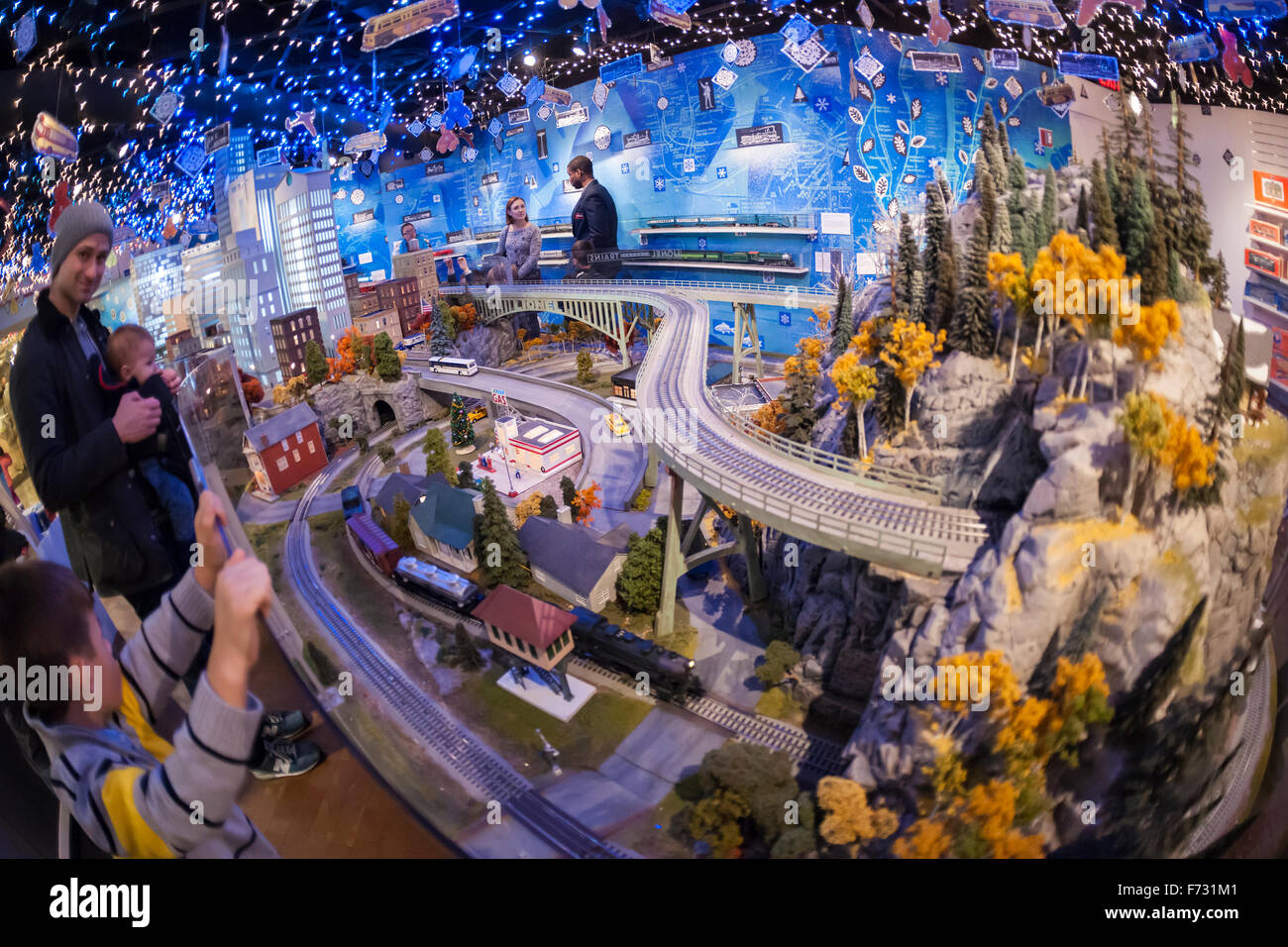 Visitors to the New York City Transit Museum in Grand Central Terminal ...