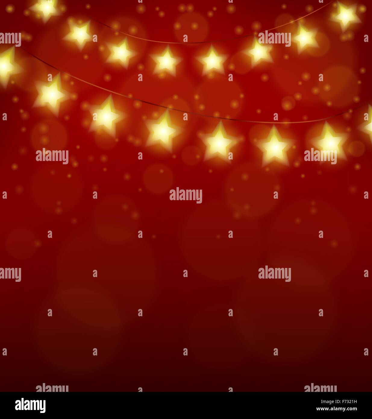 Christmas lights in form of stars on red Stock Vector Image & Art - Alamy
