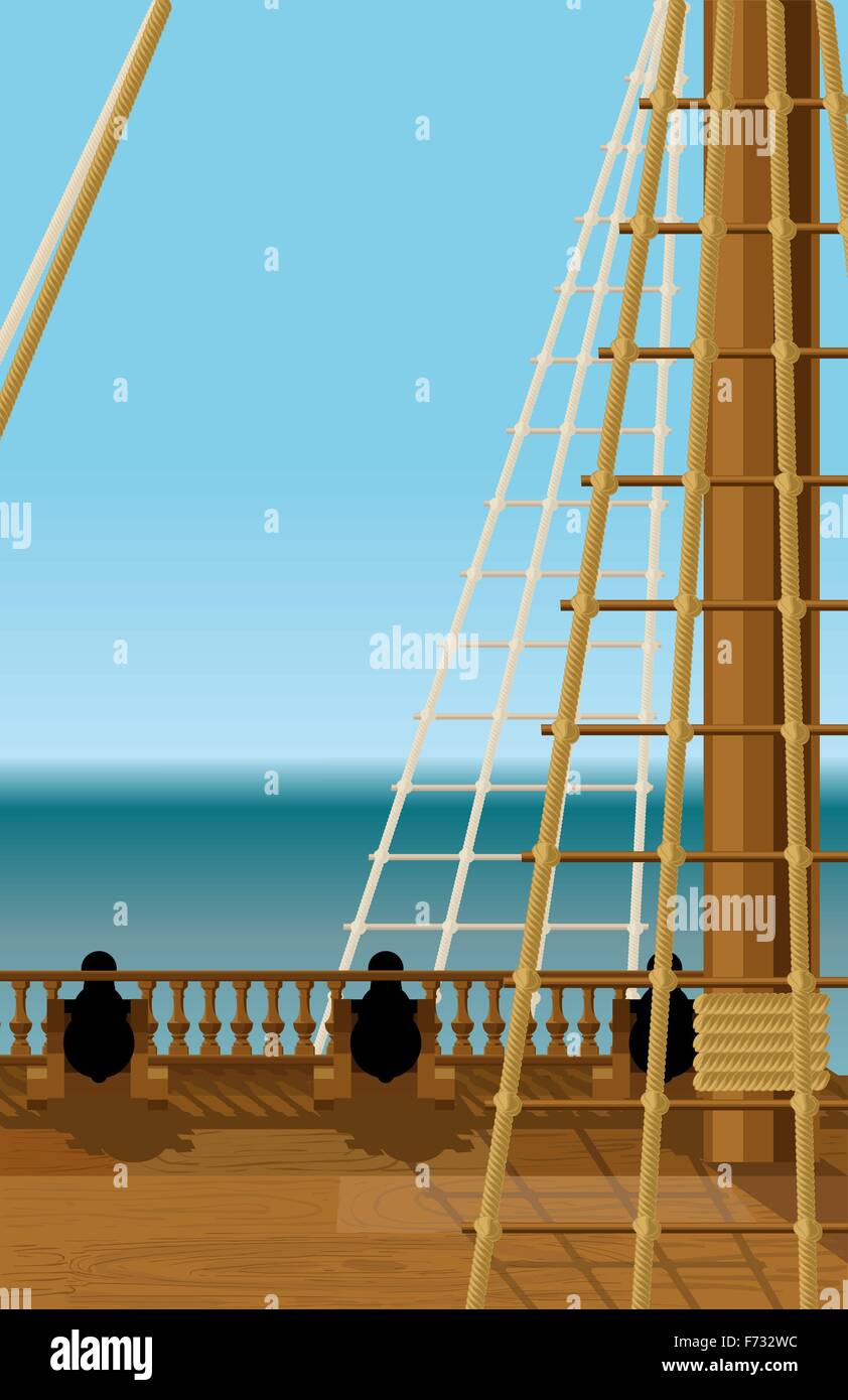 Wooden boat deck Stock Vector Images - Alamy