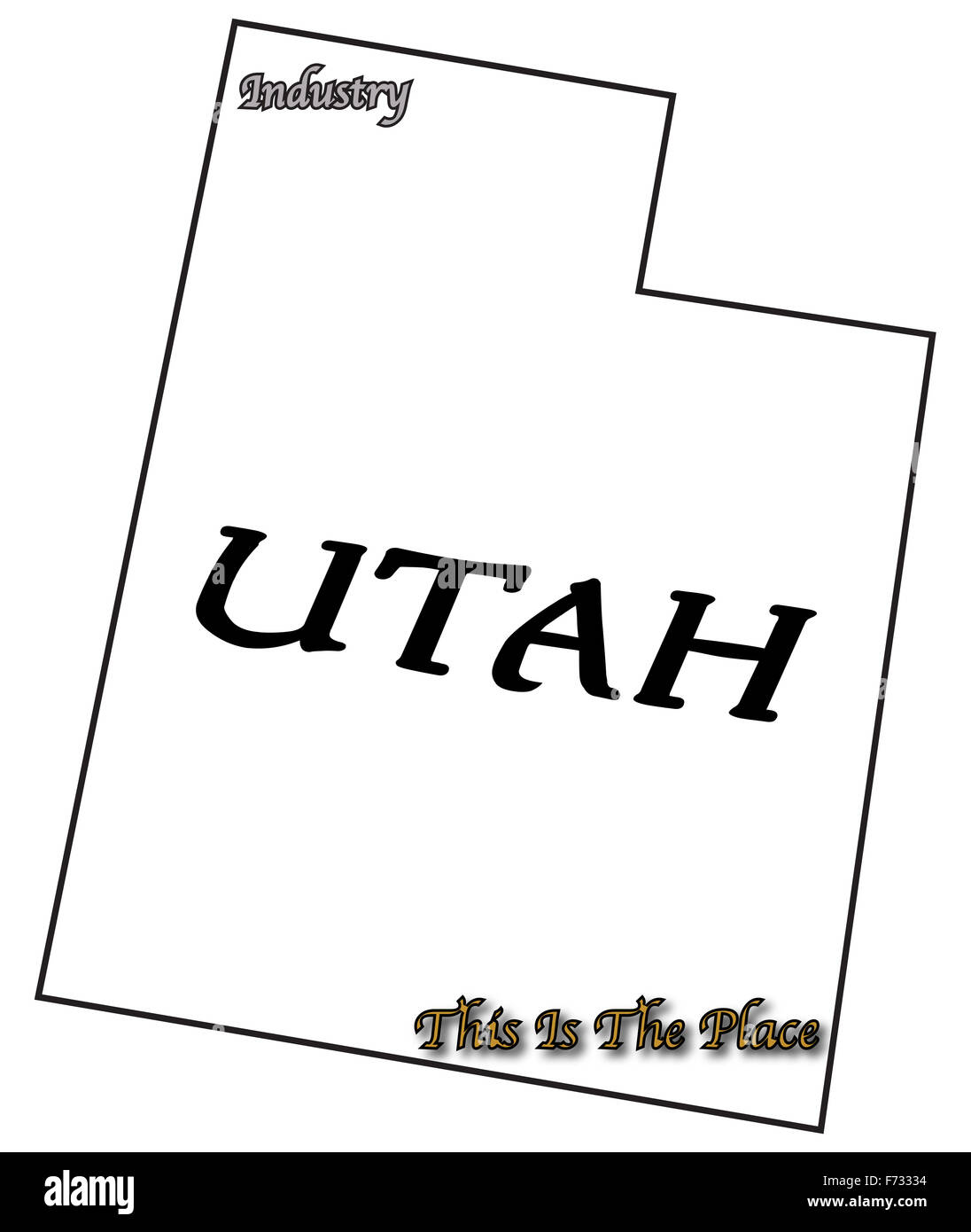 Utah outline vector hi-res stock photography and images - Alamy