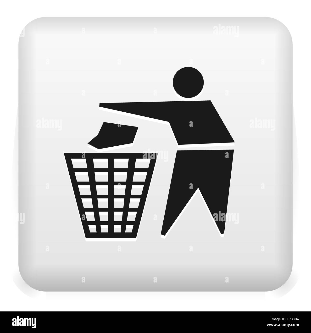 Icon recycling dustbin Cut Out Stock Images & Pictures - Alamy