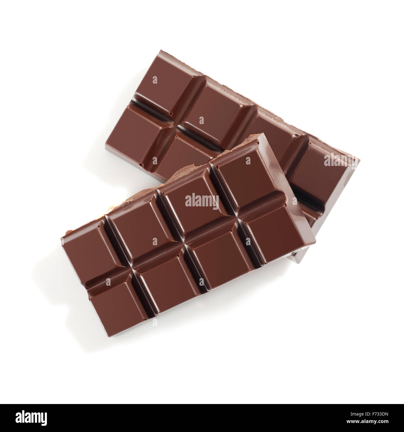 Chocolate bars stack isolated on white background Stock Photo - Alamy