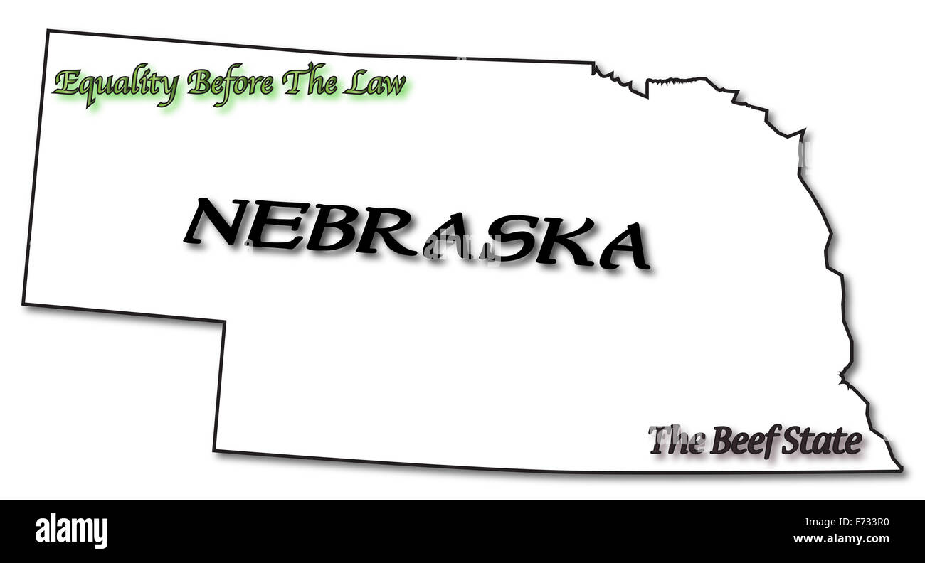 Nebraska outline vector hi-res stock photography and images - Alamy
