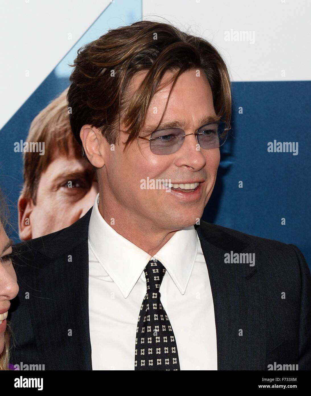 New York, NY, USA. 23rd Nov, 2015. Brad Pitt at arrivals for THE BIG ...
