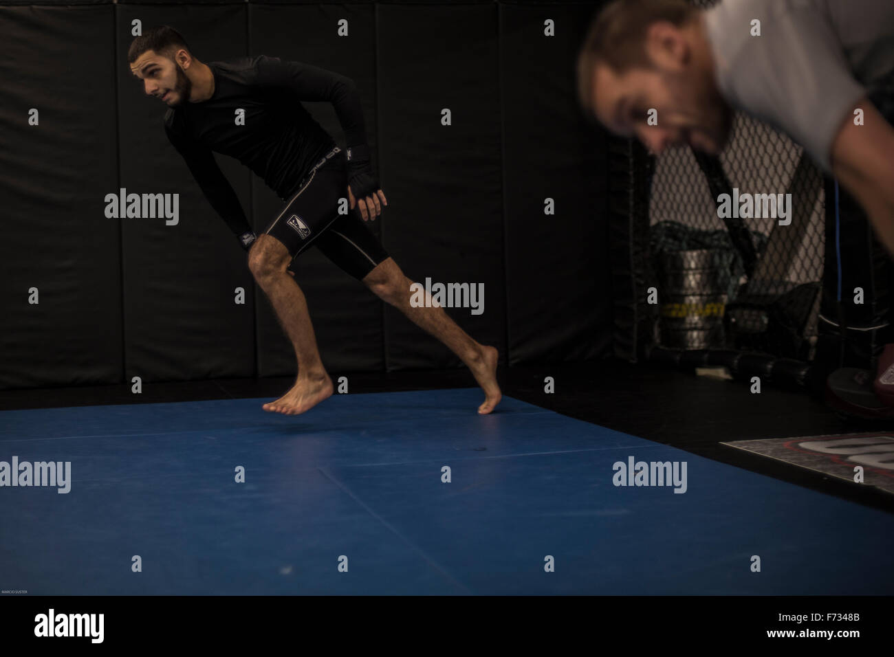 MMA fight training Stock Photo - Alamy