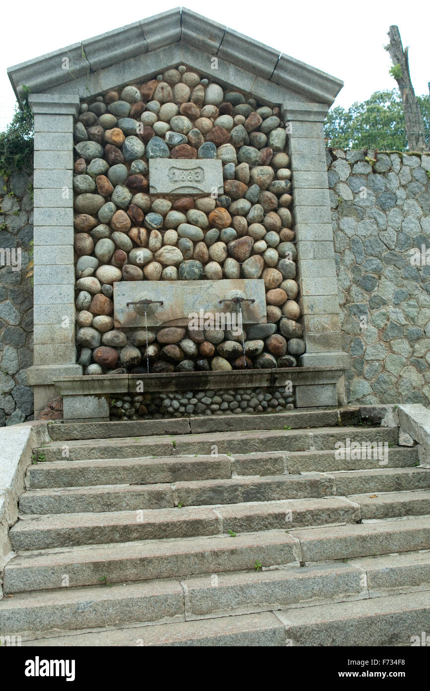 Bocognano (Corsica) The fountain Stock Photo - Alamy