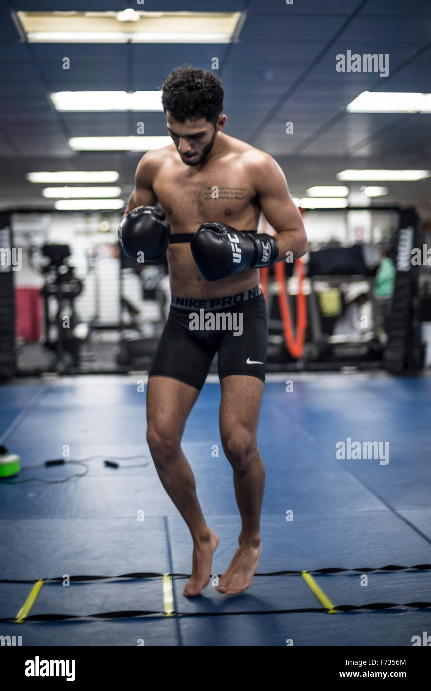 MMA fighter training Stock Photo - Alamy