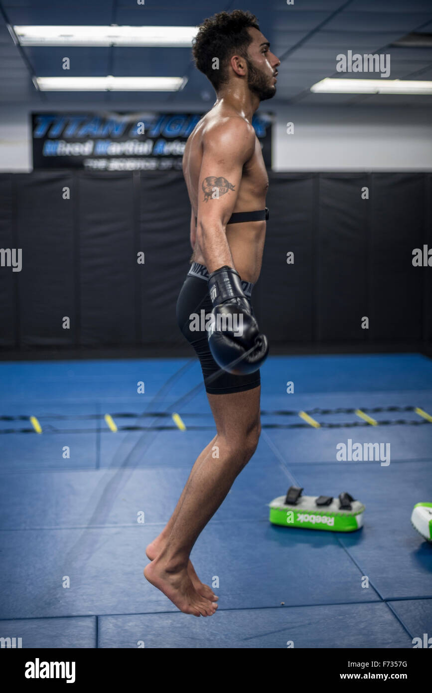MMA fighter training Stock Photo - Alamy