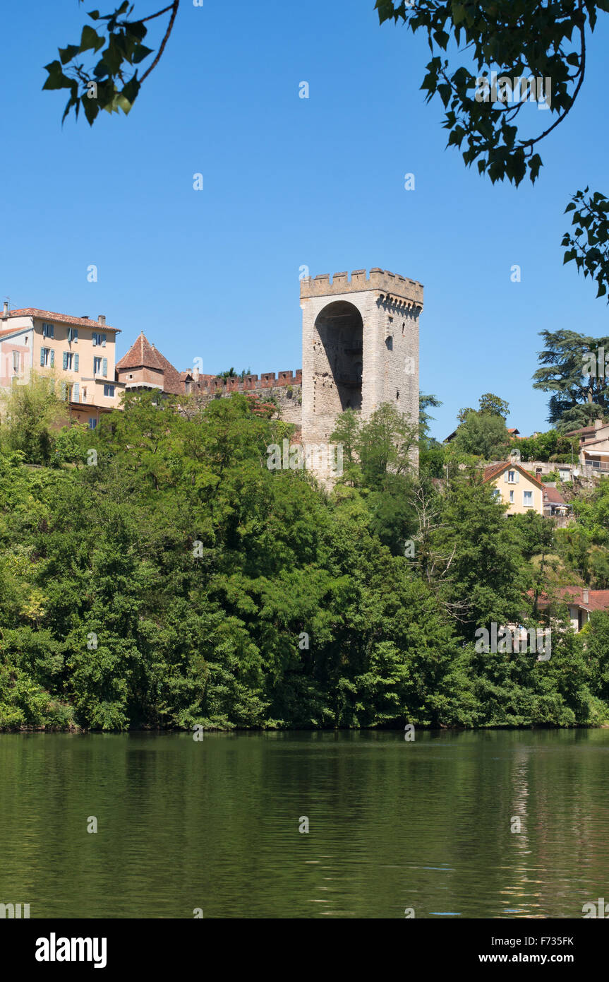 Medieval barbican and tower of Saint John Cahors, Midi-Pyrénées, France ...