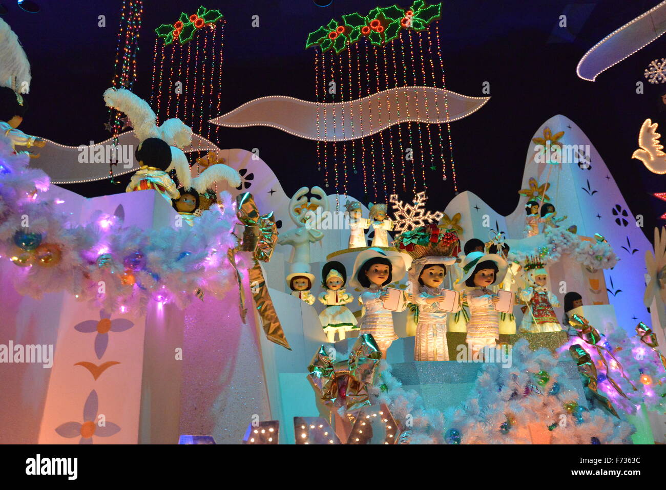 Its a small world, Xmas display ride at Disneyland, Los Angeles Stock ...
