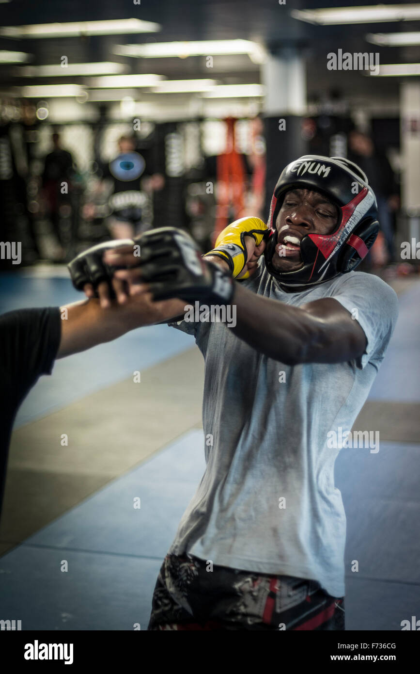 MMA fighter training Stock Photo - Alamy