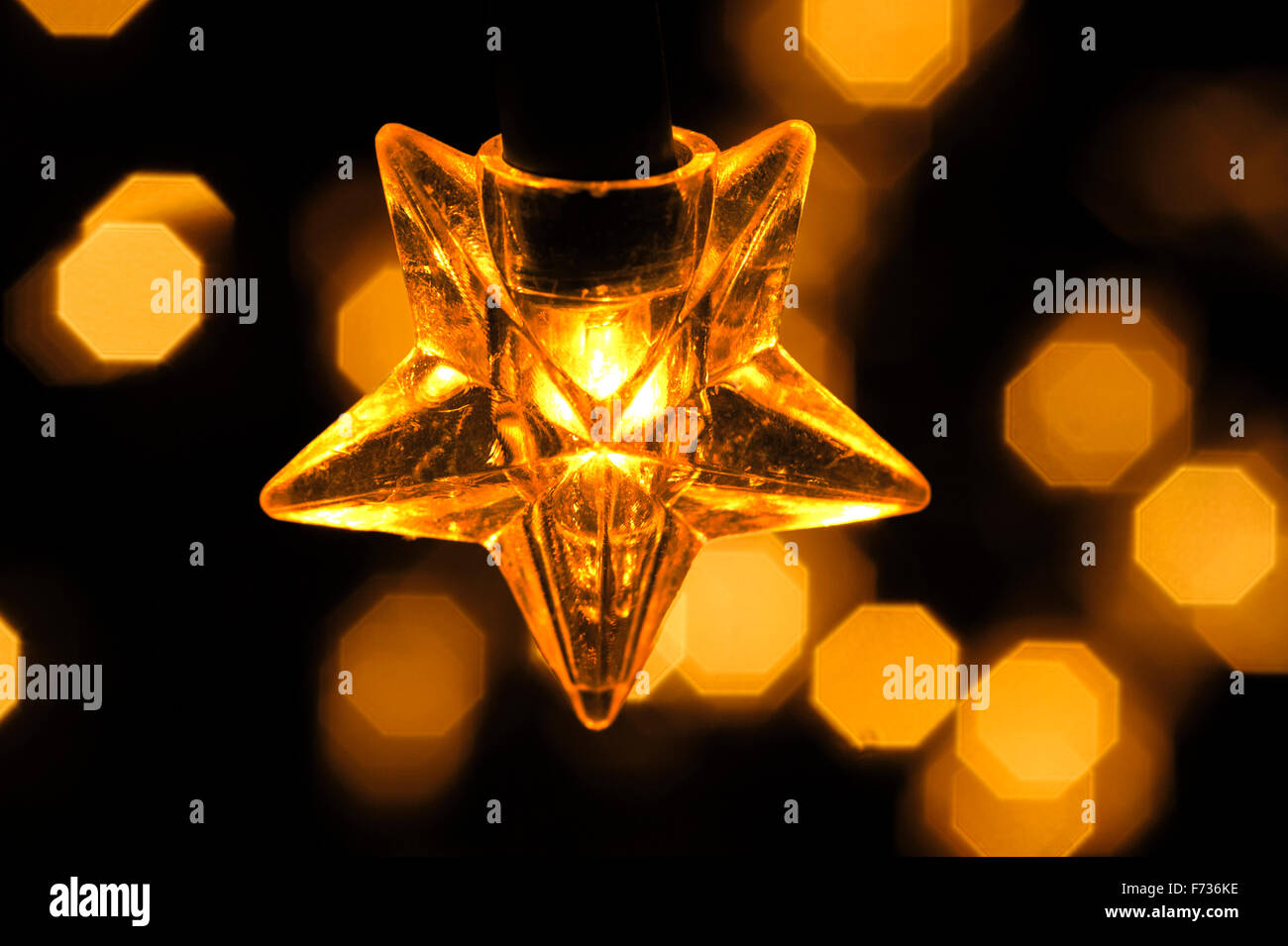Close up shot of single Christmas light Stock Photo - Alamy