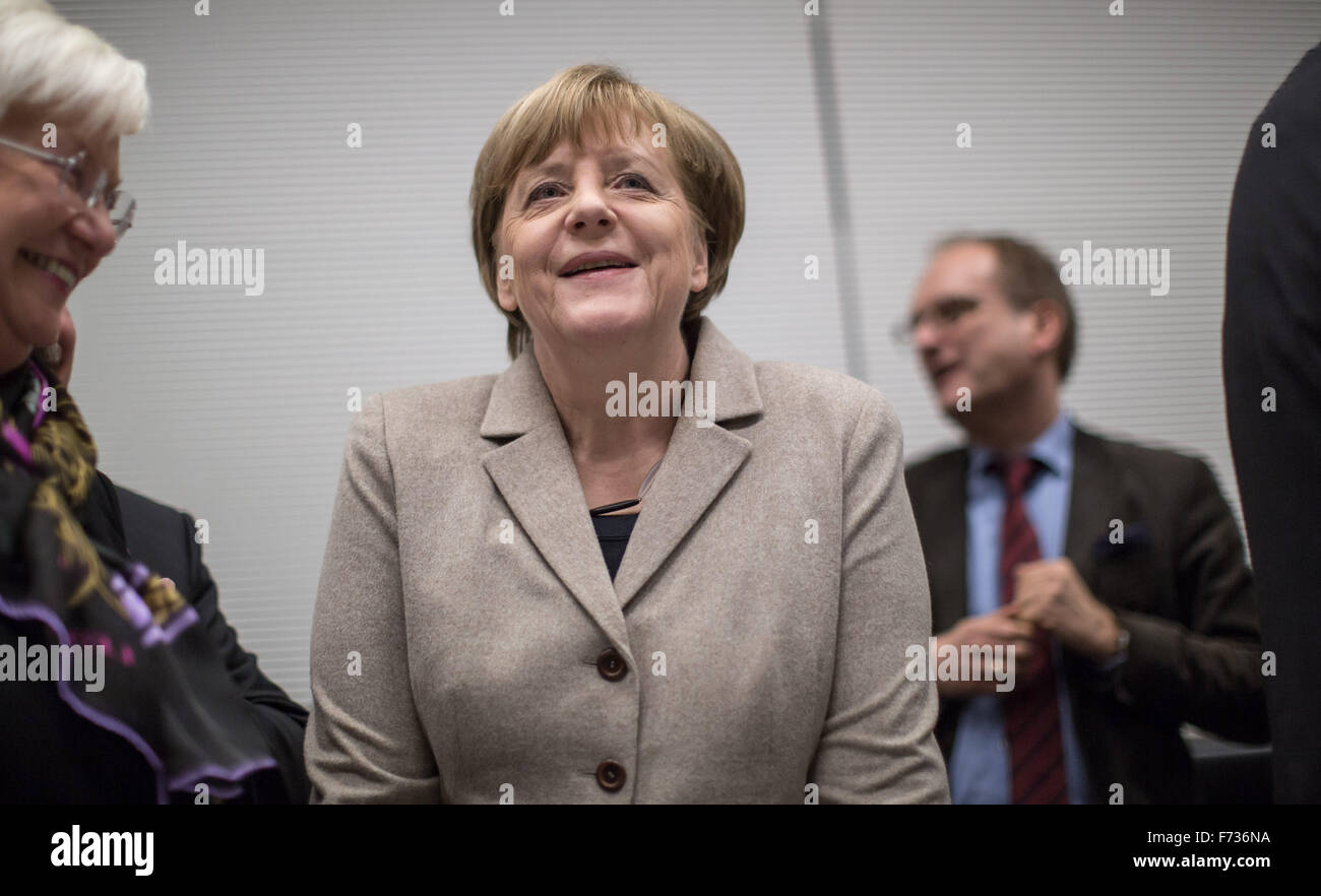 Berlin, Germany. 23rd Nov, 2015. German Chancellor Angela Merkel ...
