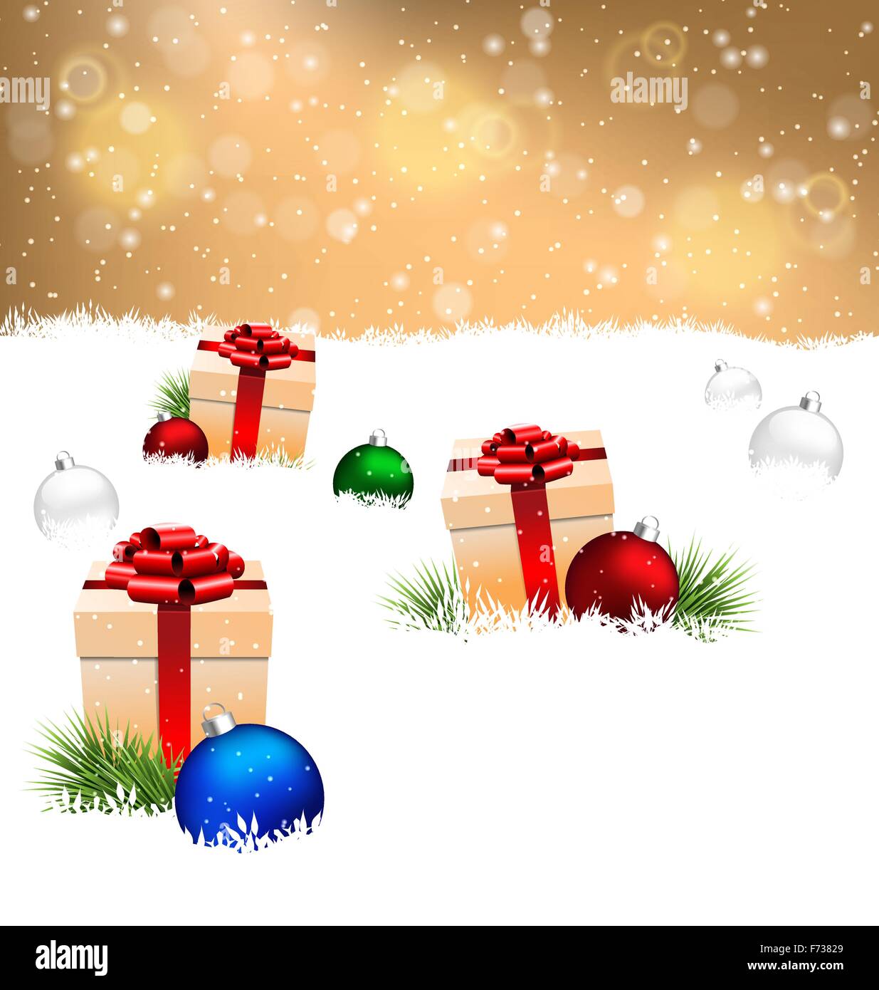 Snowy christmas background gift Stock Vector Images - Alamy