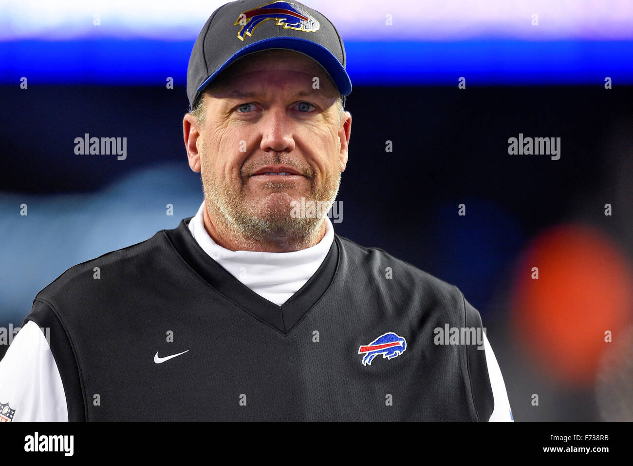 Regulation Time. 23rd Nov, 2015. MA, USA: Buffalo Bills head coach Rex ...