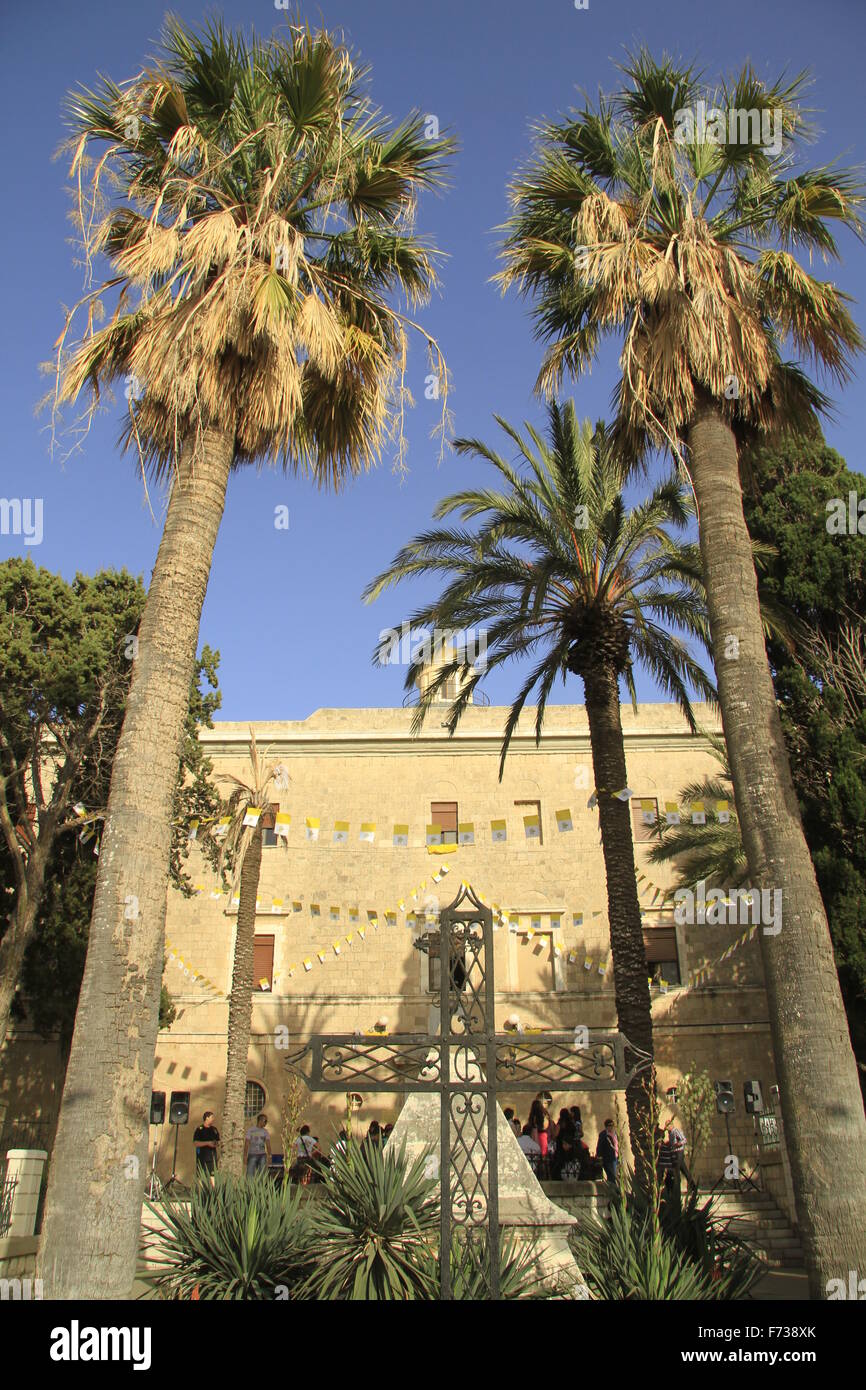 Israel, Haifa, the Carmelite Stella Maris Monastery on Mount Carmel ...