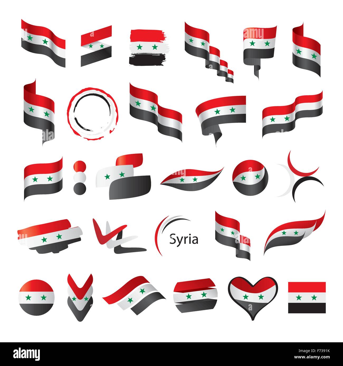set of flags for Syria Stock Vector Image & Art - Alamy