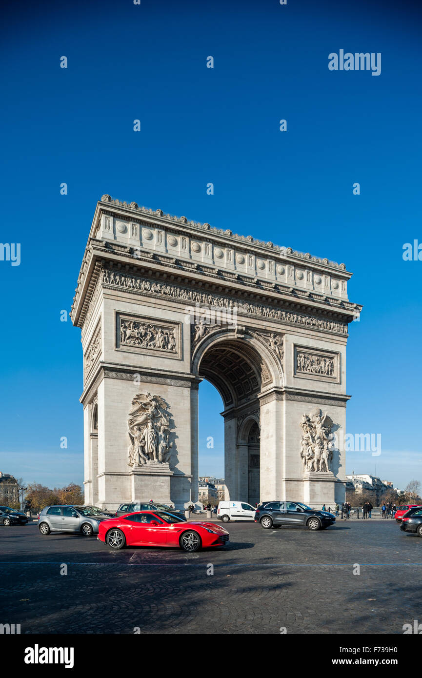 France, Paris, Arc de triomphe de l'etoile Stock Photo - Alamy