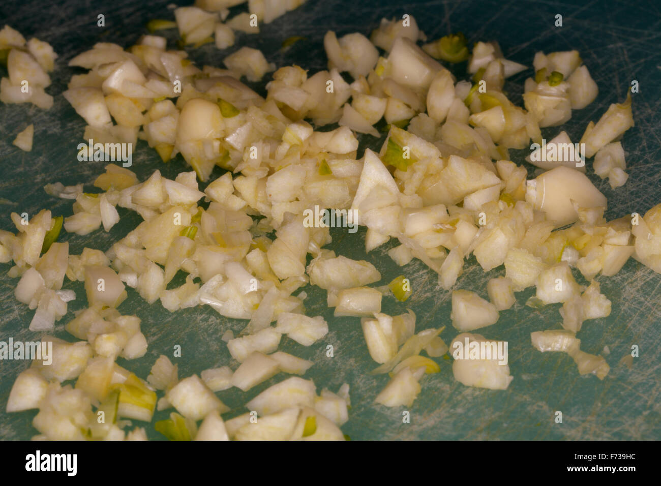 Freshly minced garlic Stock Photo - Alamy