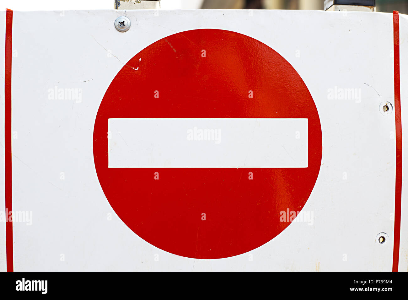 old no entry traffic sign Stock Photo - Alamy