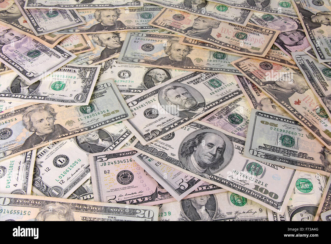 Stack of banknotes dollars as background Stock Photo - Alamy