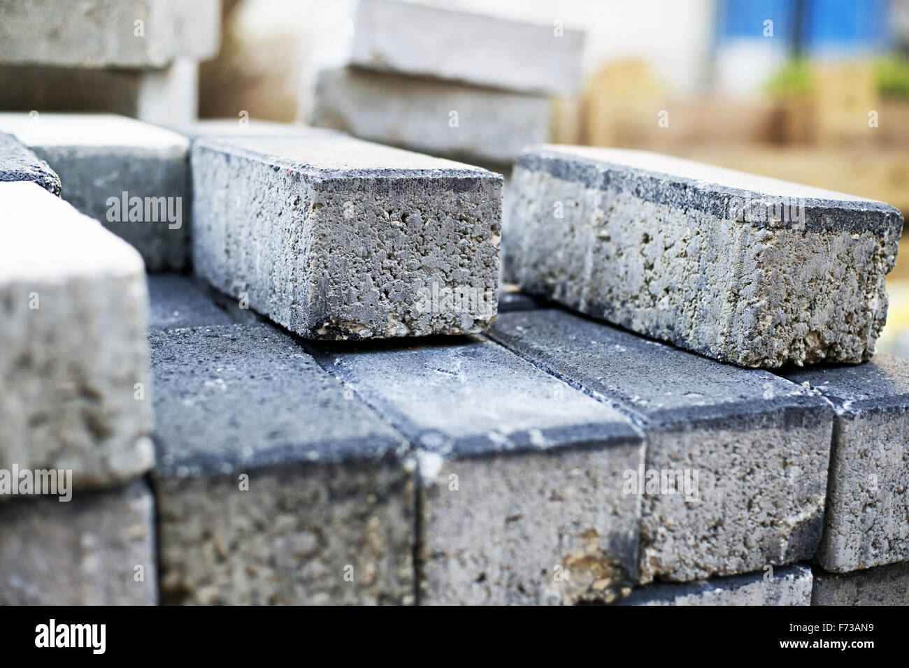 pile of cement brick block Stock Photo - Alamy