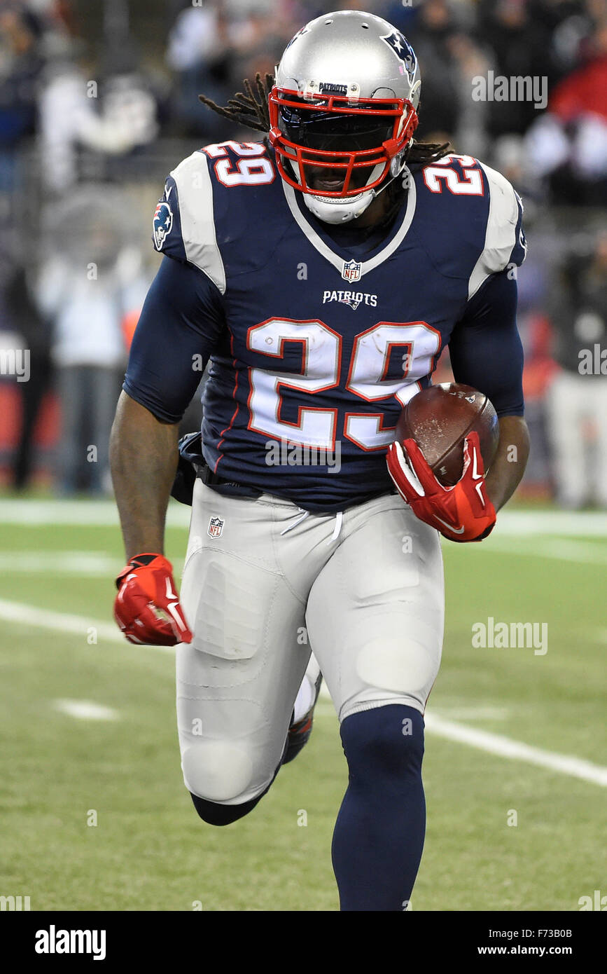 Regulation Time. 23rd Nov, 2015. MA, USA: New England Patriots running ...