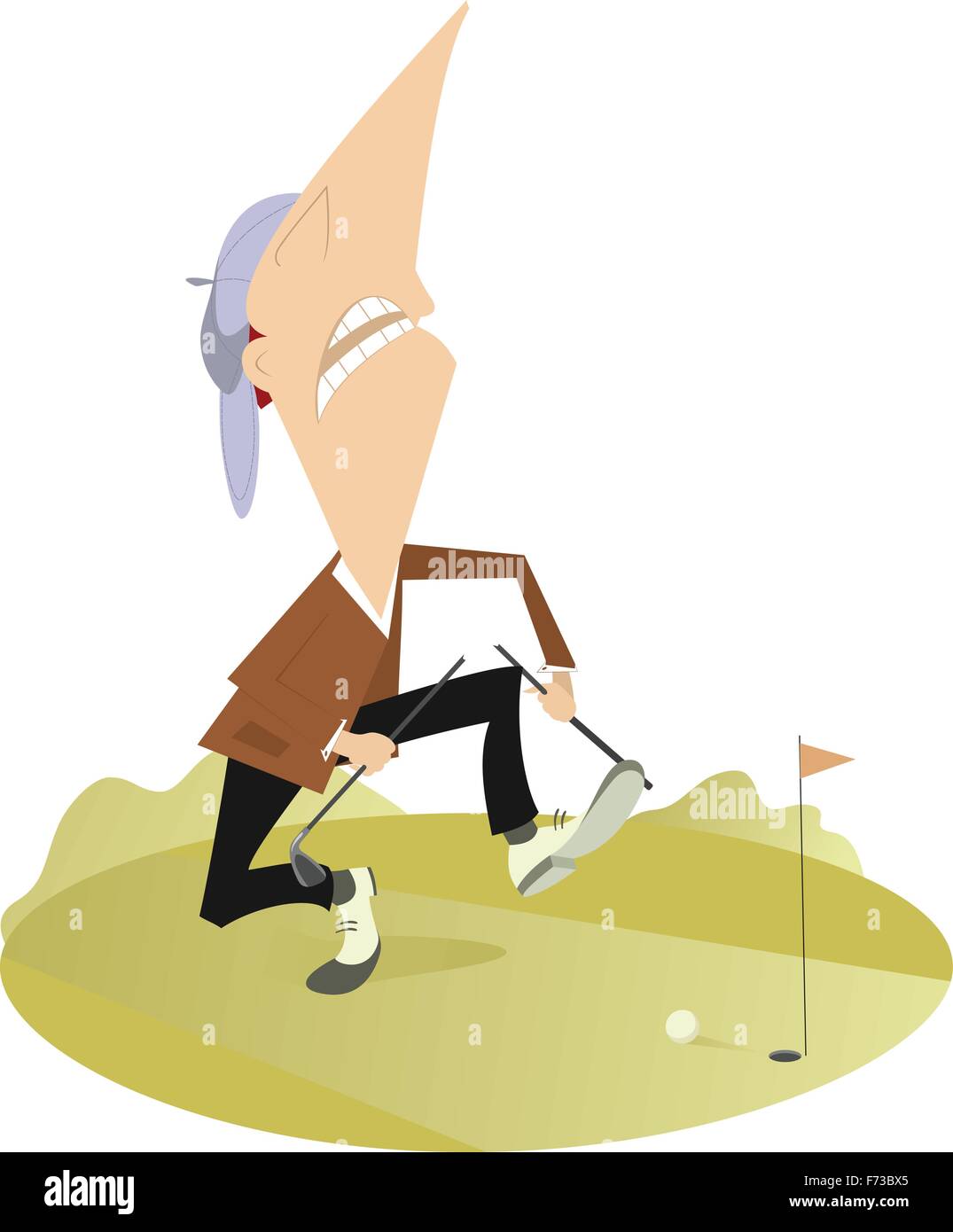 Angry golfer has broken his golf club Stock Vector Image & Art - Alamy