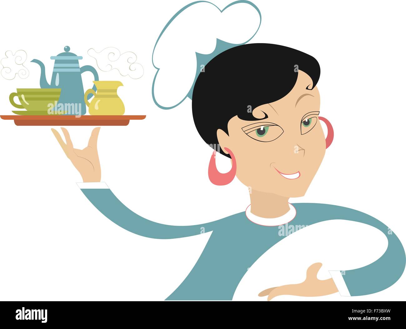Lunch tray girl Stock Vector Images - Alamy