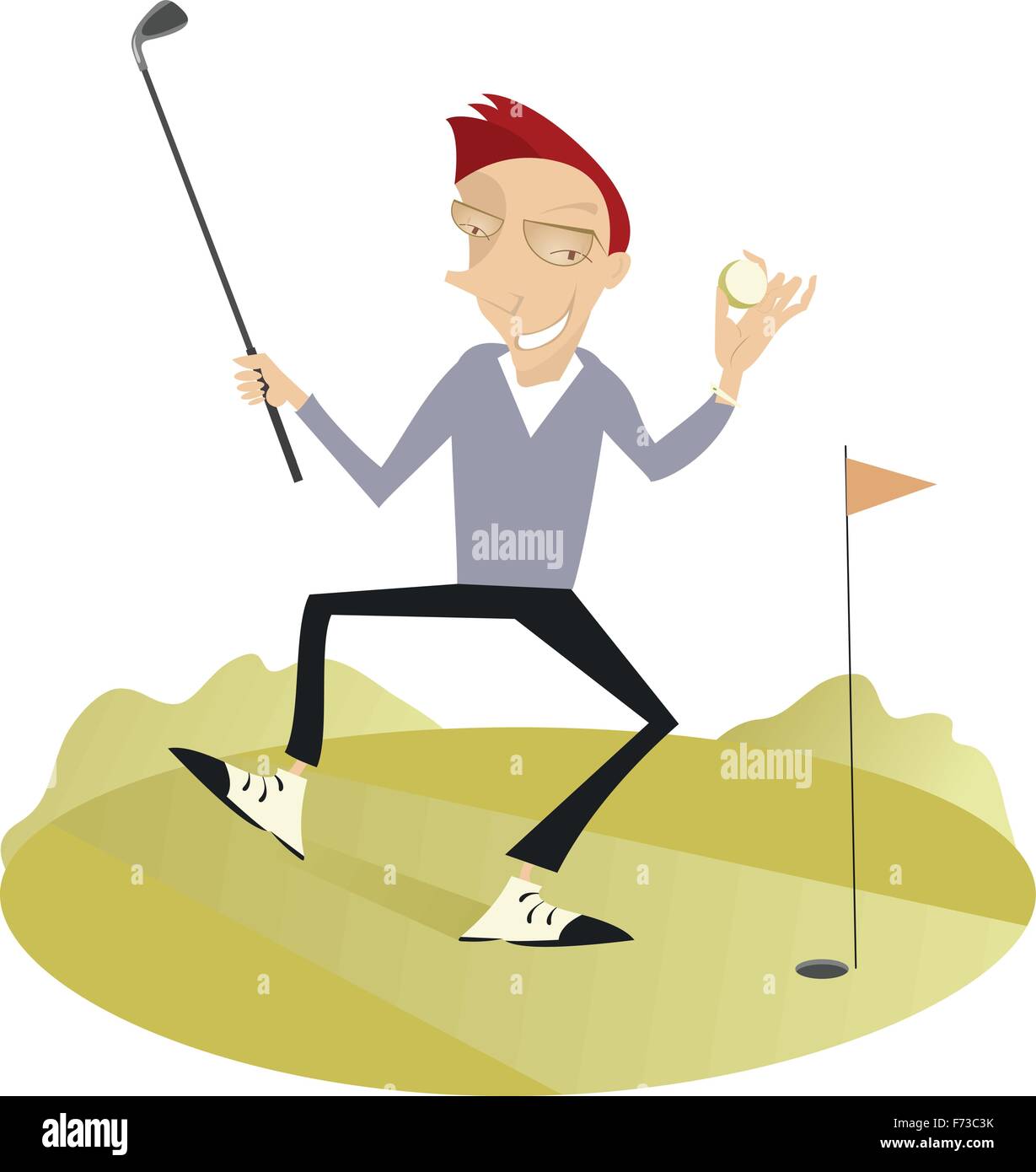Dancing on the golf course Stock Vector Images - Alamy