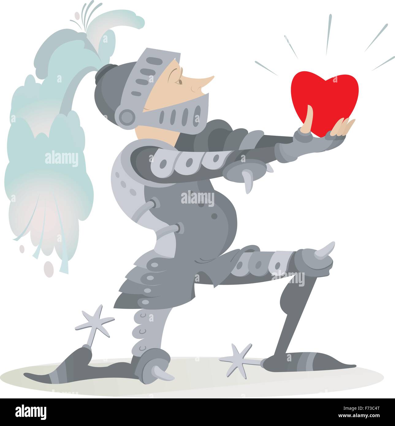 Knight gives the heart to his woman Stock Vector Image & Art - Alamy