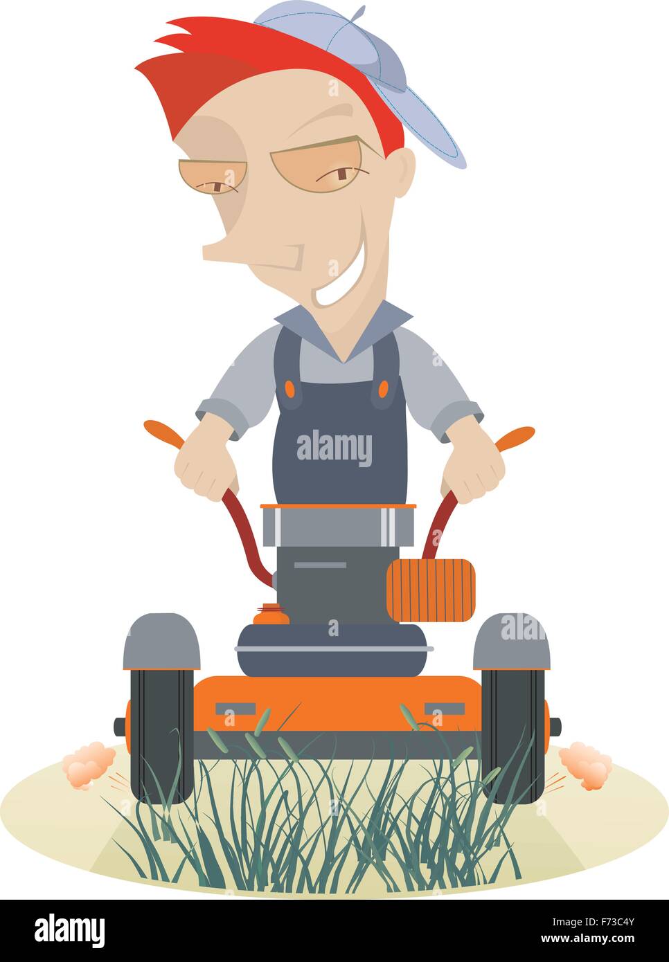 Mower cartoon hi-res stock photography and images - Alamy