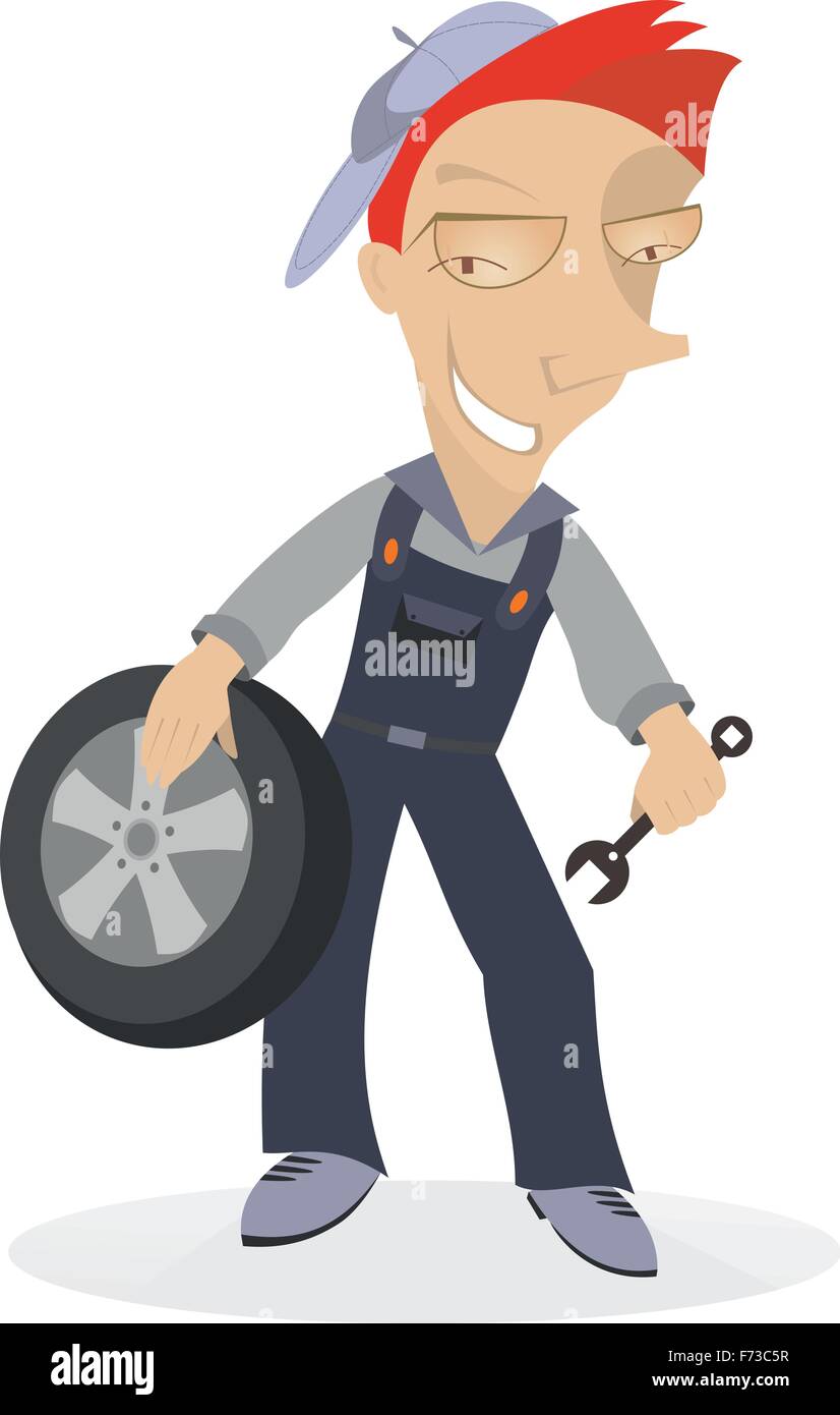 Mechanic cartoon hi-res stock photography and images - Alamy