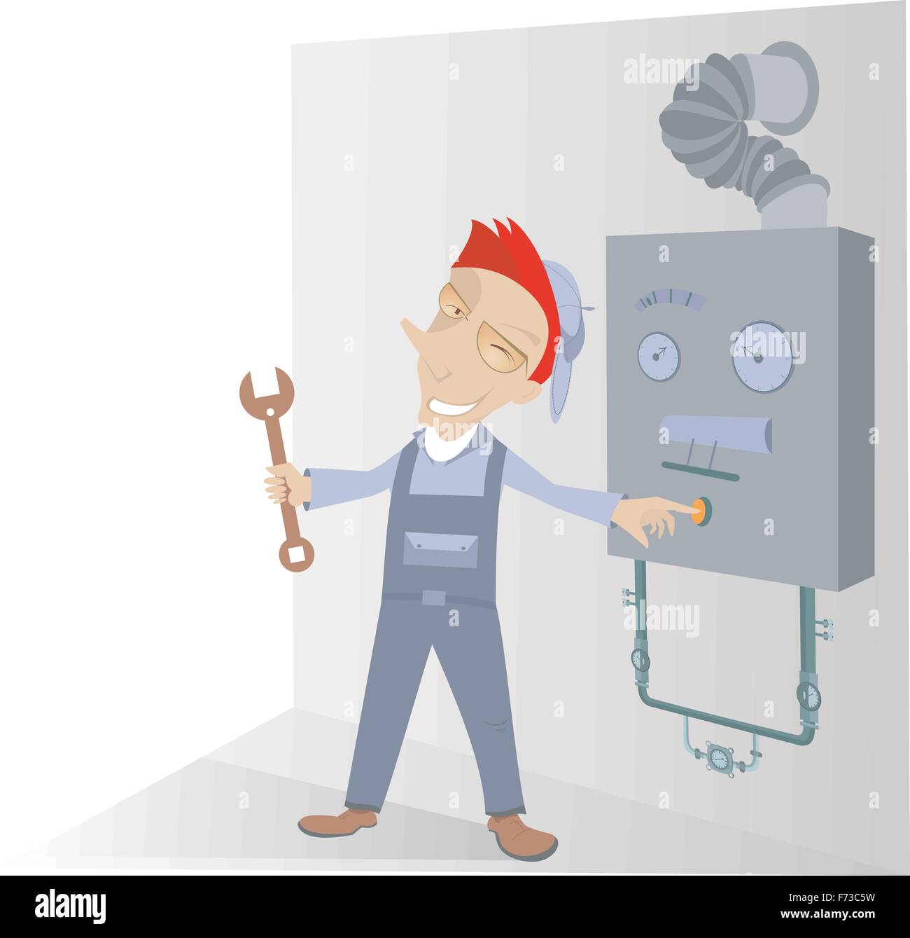 Manual worker cartoon illustration hi-res stock photography and images ...