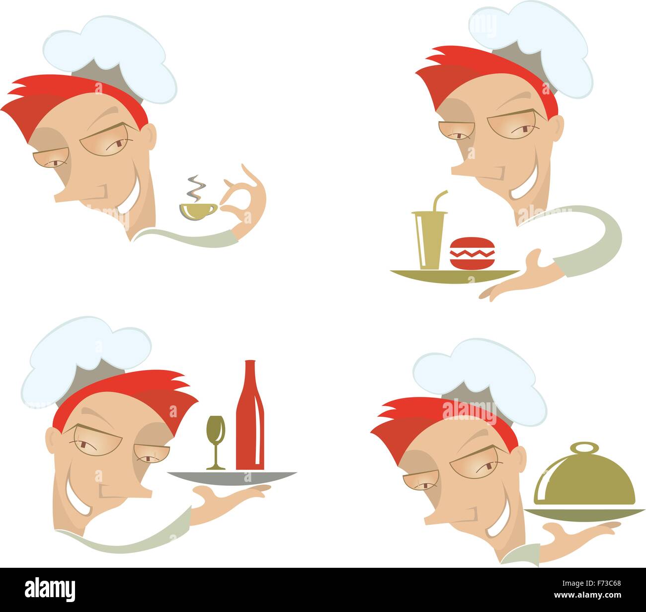 comic cook and food vector illustration Stock Vector Image & Art - Alamy