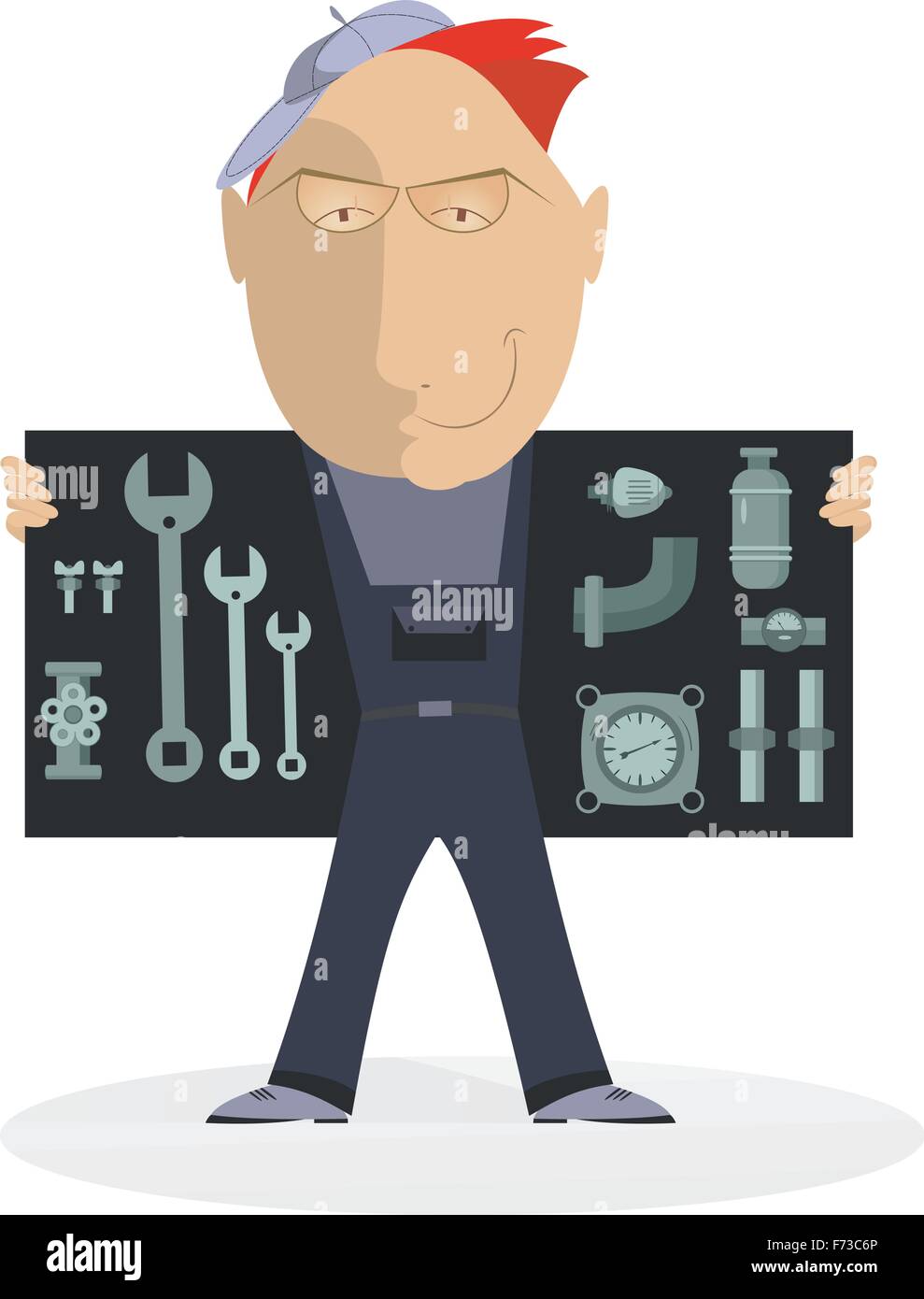 Comic mechanic illustration Stock Vector Image & Art - Alamy