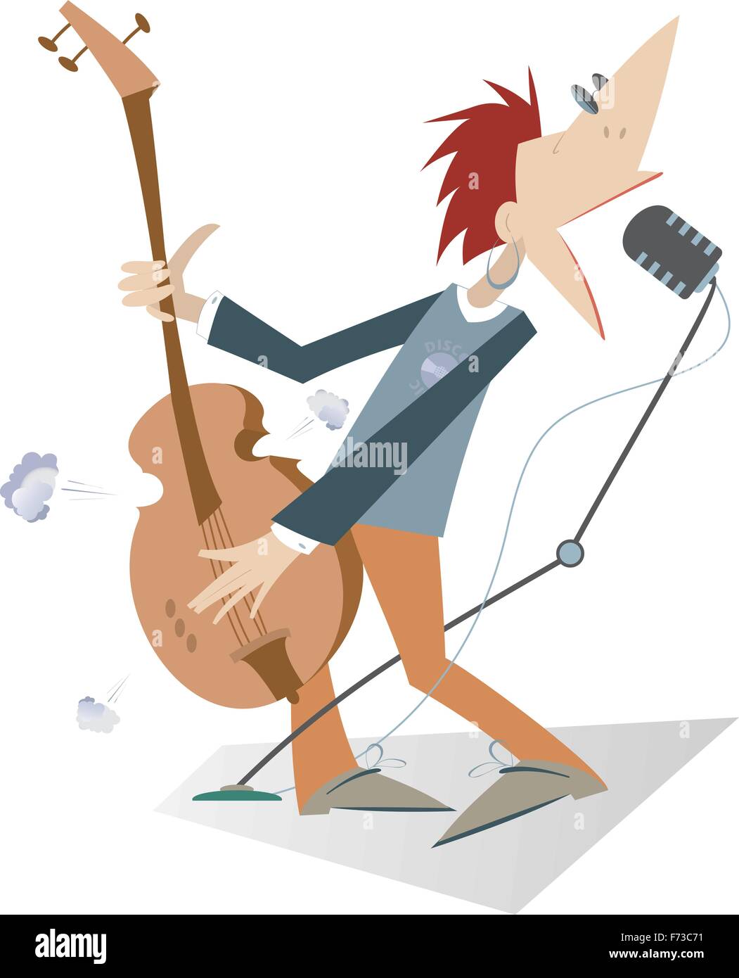Rock singer cartoon hi-res stock photography and images - Alamy