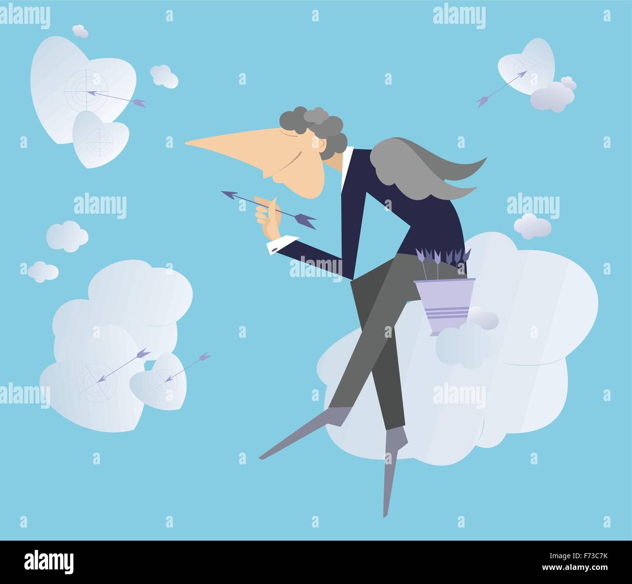 Angel throws Stock Vector Images - Alamy