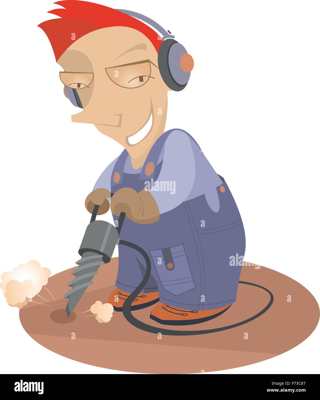 Manual worker cartoon illustration hi-res stock photography and images ...
