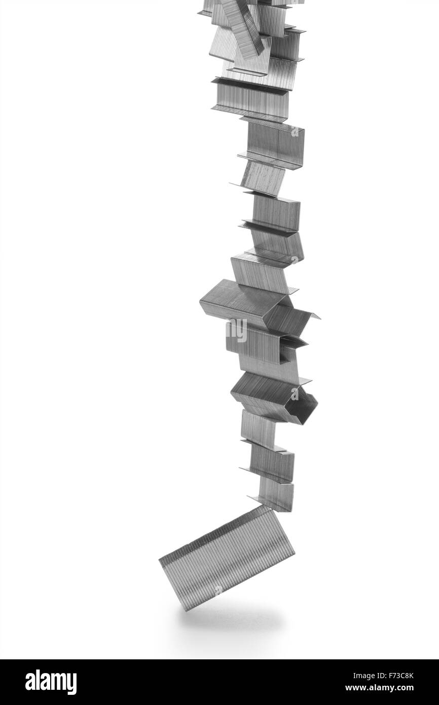 metal stapler pins Stock Photo - Alamy