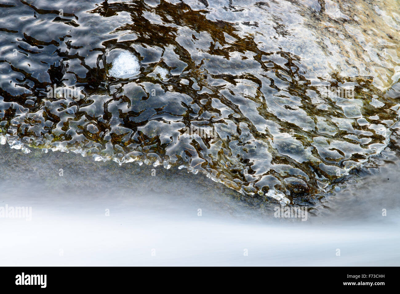 Running water and ice Stock Photo - Alamy