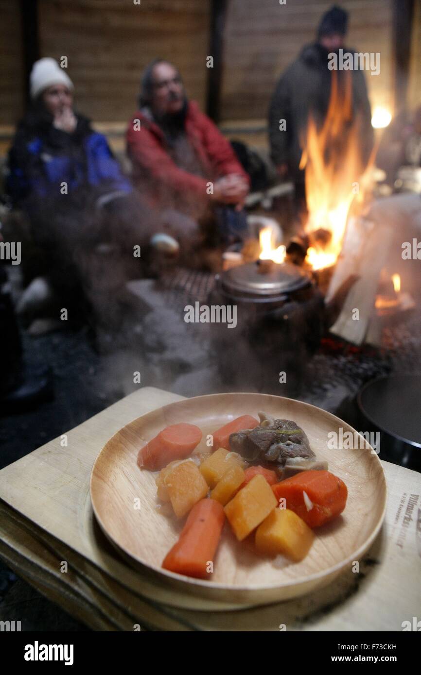 reindeer meat stewed with vegetables Stock Photo - Alamy