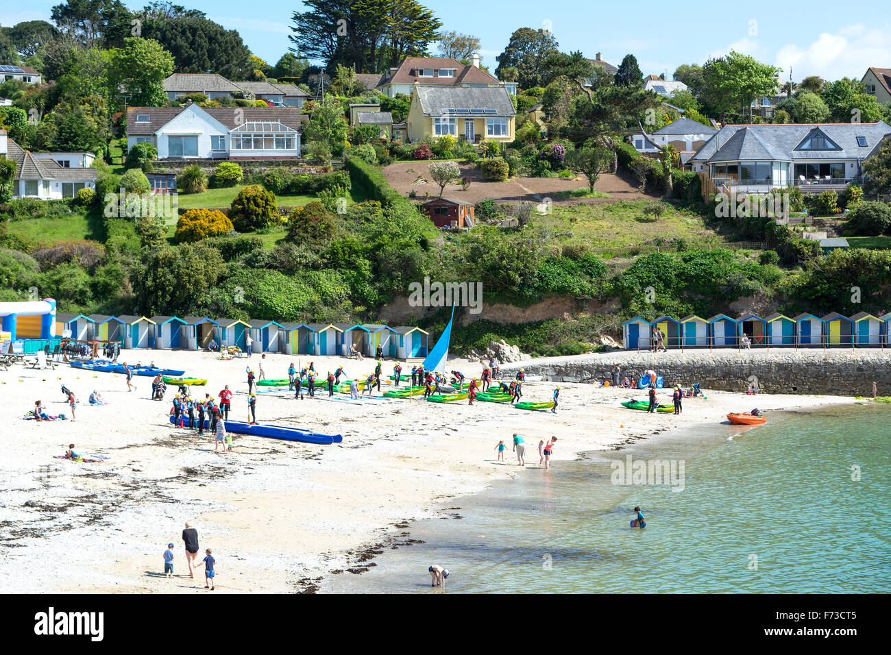 Early summer at Swanpool beach in Falmouth, Cornwall, England, UK Stock Photo - Alamy