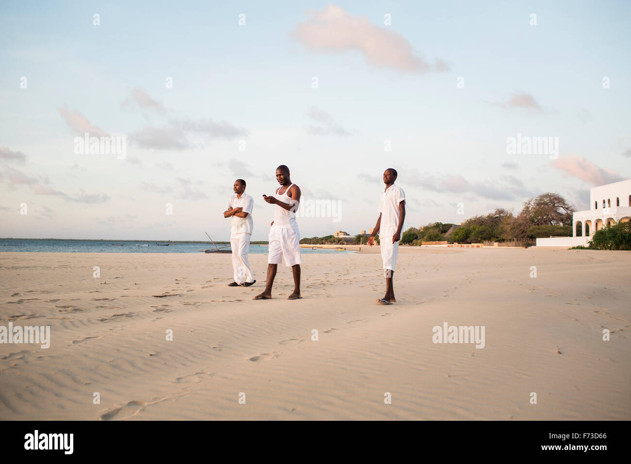 Three men at the beach hi-res stock photography and images - Alamy