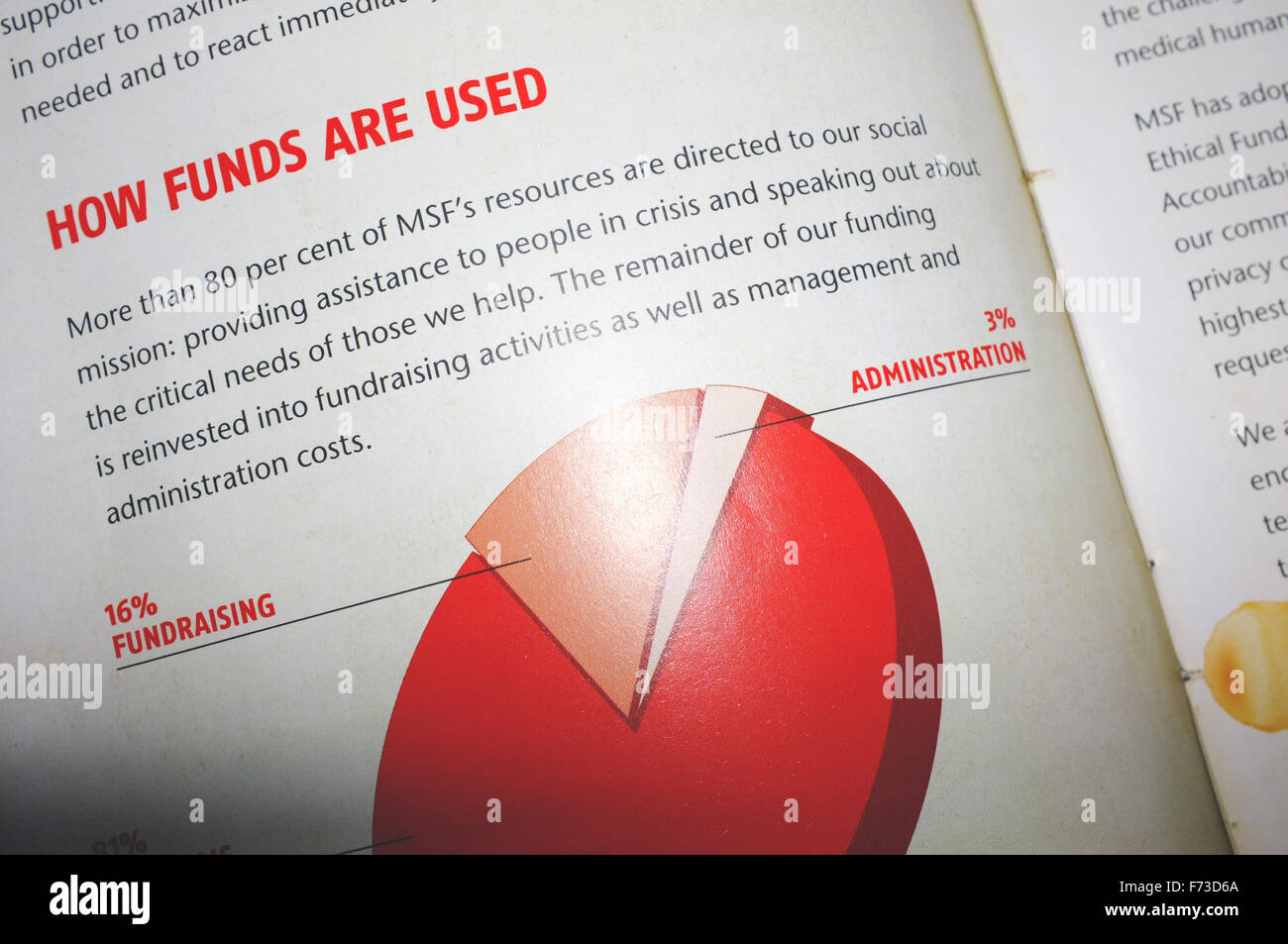 Médecins Sans Frontières charity correspondence Stock Photo - Alamy