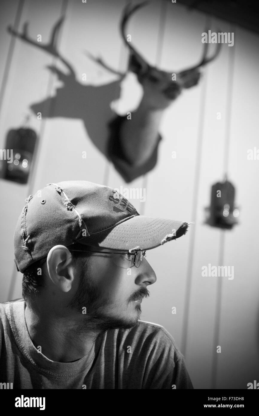 Young white man glasses Black and White Stock Photos & Images - Alamy