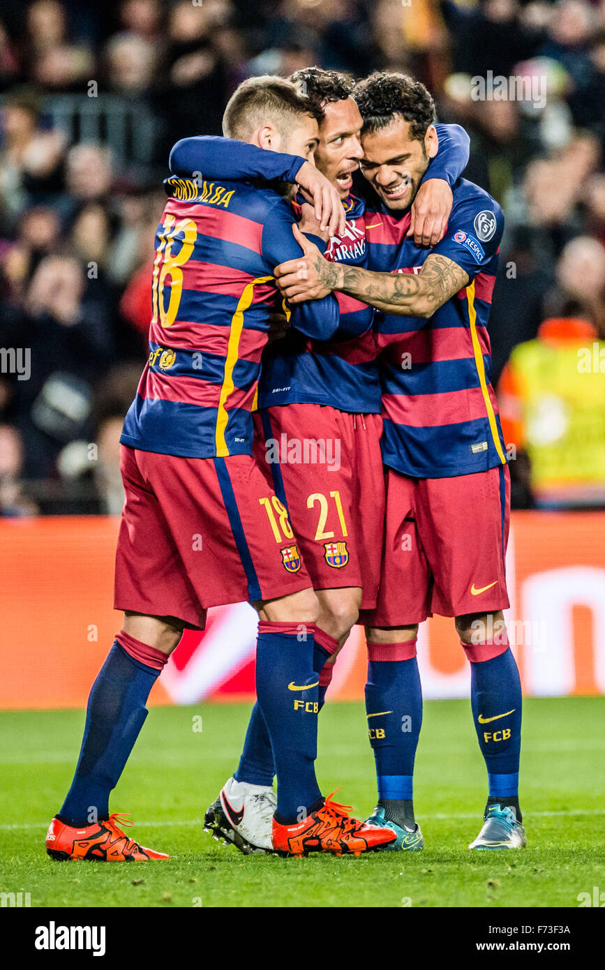 Barcelona, Spain. 24th Nov, 2015. FC Barcelona's defender ADRIANO ...