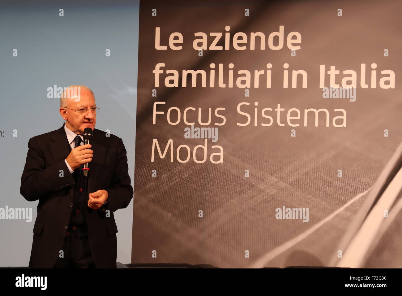 Naples, Italy. 24th Nov, 2015. Members of the family business in the ...